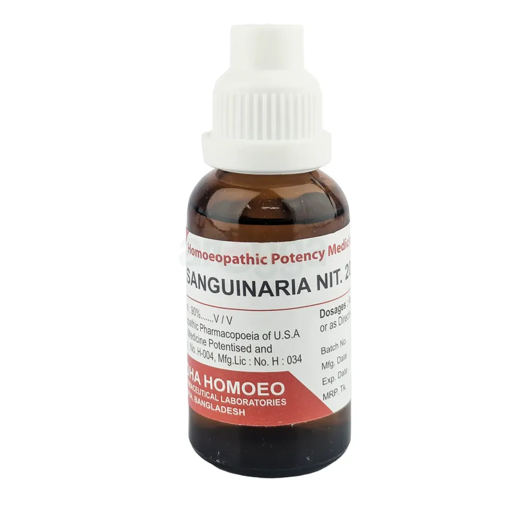 Sangunaria Nit 200 30ml(Zoha Homeo) price in Bangladesh | Arogga