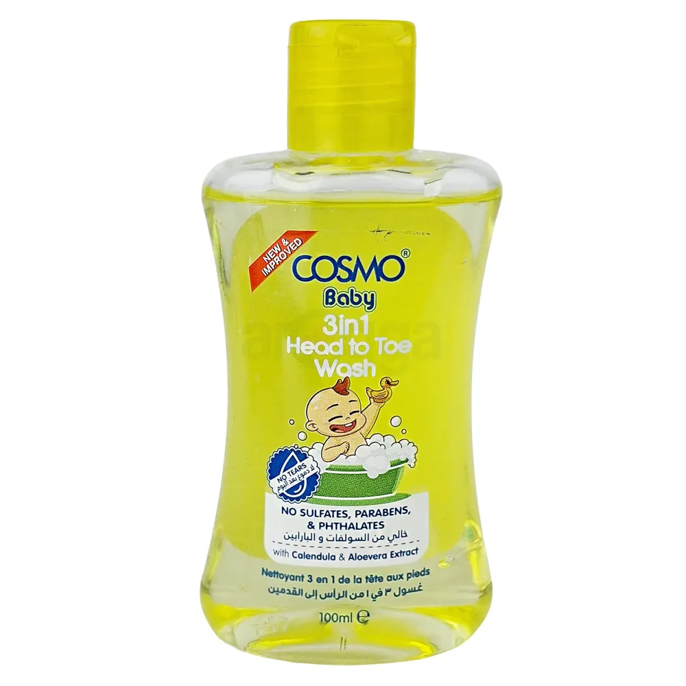 Cosmo 3-in-1 Baby Wash – Head to Toe for Sensitive Skin, 100ml – (Made ...