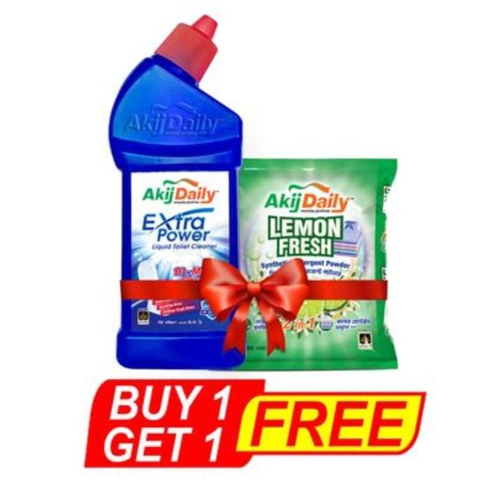 Buy 1 Akij Daily Extra Power Toilet Cleaner 500ml & Get 1 Lemon Fresh ...
