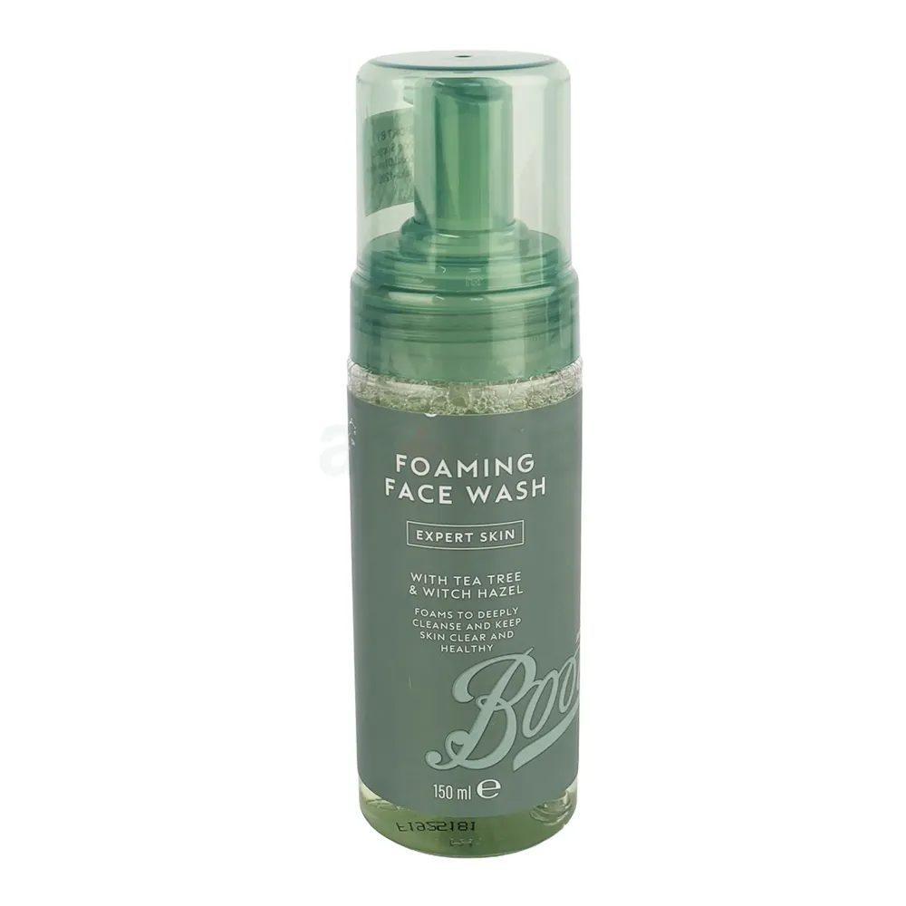 Boots Tea Tree & Witch Hazel - Deep Cleansing Foaming Face Wash 150ml ...