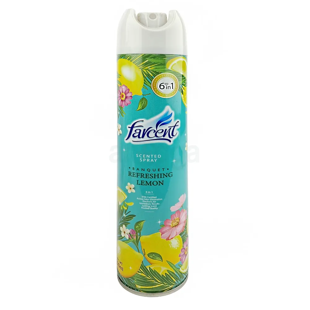 FARCENT Scented Air Freshener Spray – Refreshing Lemon Fragrance ...