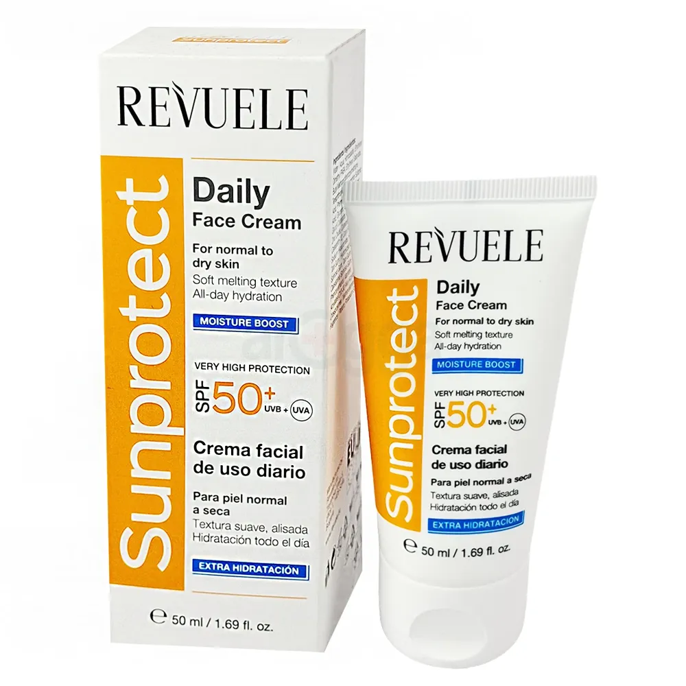 REVUELE Sunprotect Daily Face Cream Moisture Boost SPF 50+ – Deep ...