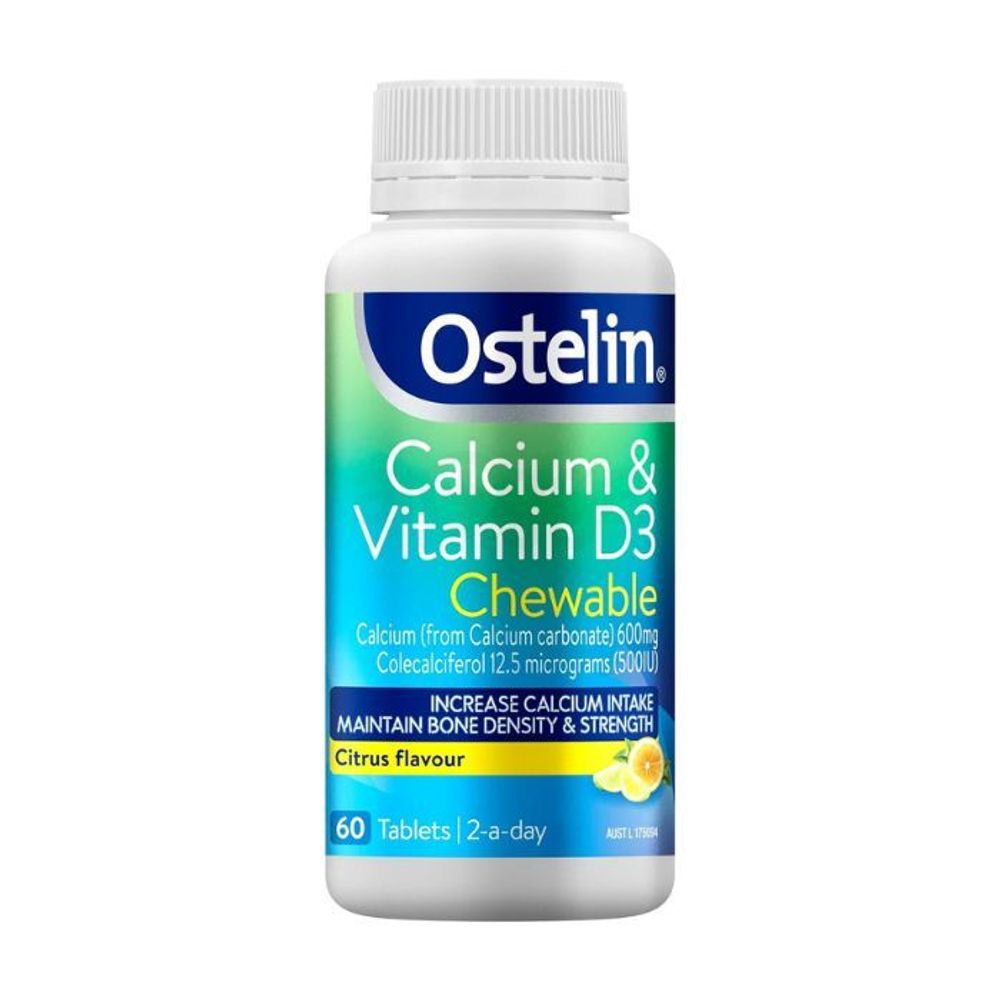 Ostelin Calcium & Vitamin Chewable Citrus Flavour 60 Tablets price in ...