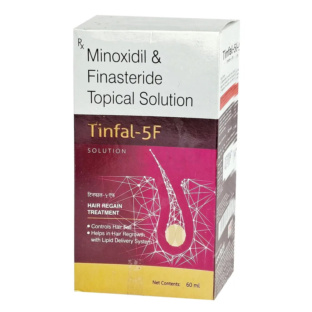 Tinfal-5F Minoxidil Topical Solution USP 60ml price in Bangladesh | Arogga
