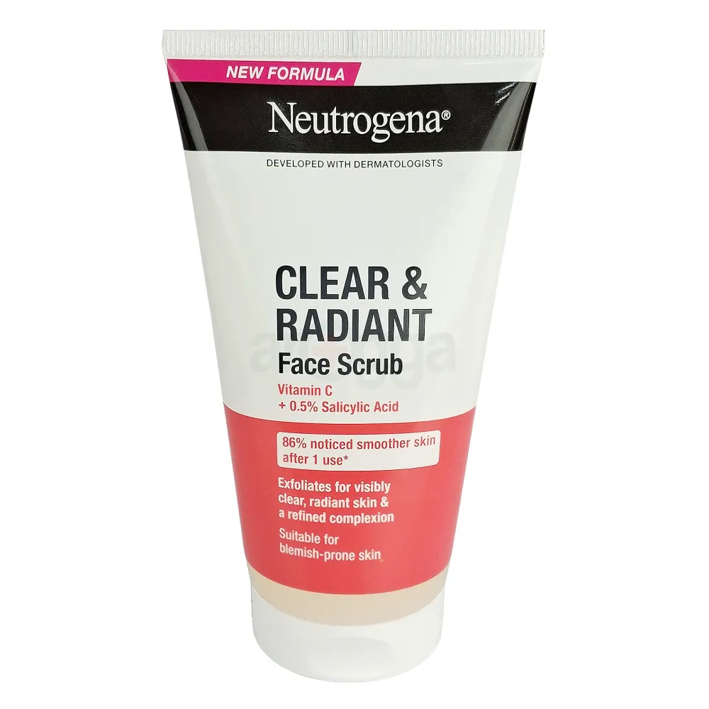 Neutrogena Clear & Radiant Vitamin C Face Scrub with 0.5% Salicylic ...