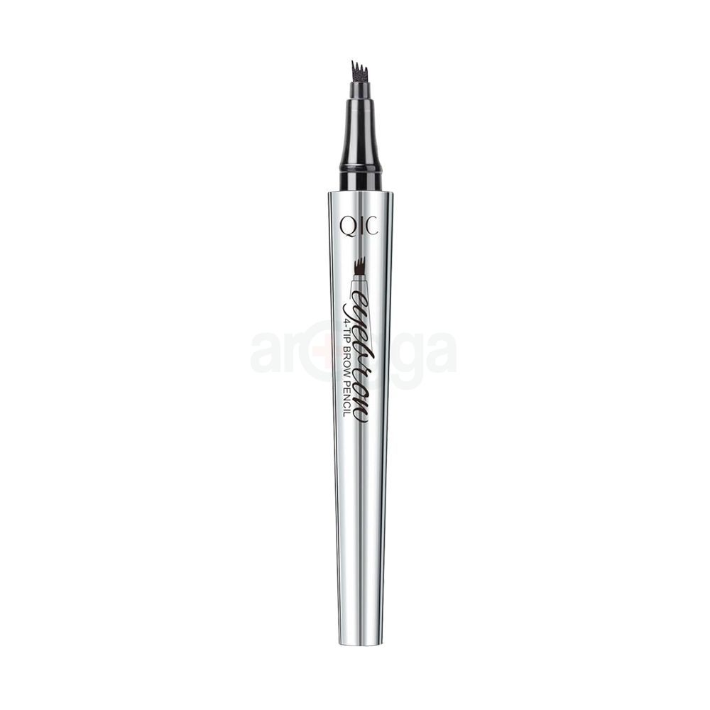 QIC Eyebrow Pencil with 4 Tip Brow Pen - 05 Gray - Arogga Beauty Store