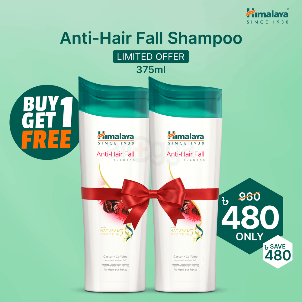 Buy 1 Himalaya Anti Hair Fall Shampoo 375ml & Get 1 Free price in ...
