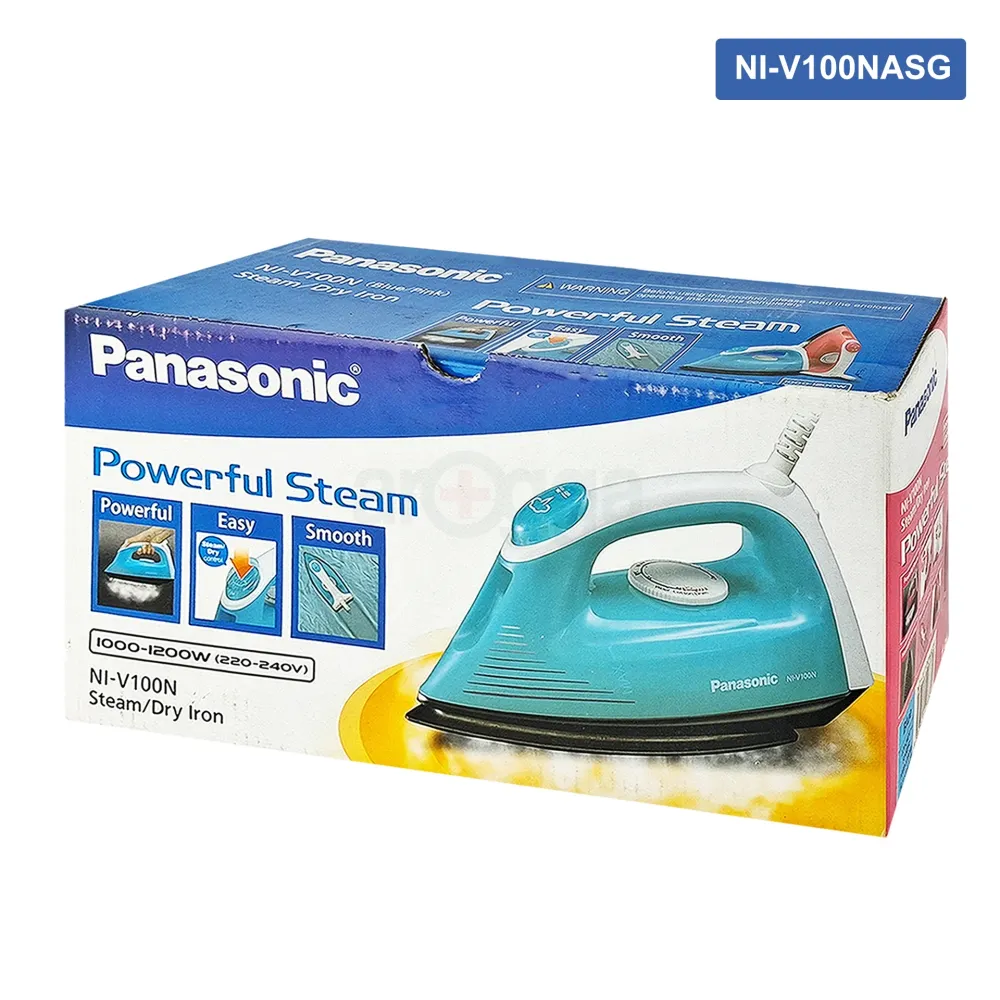 Panasonic NI-V100NASG Steam & Dry Iron – 1000-1200W, Powerful Steam ...