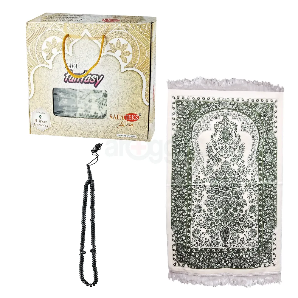 Safa Fantasy Safa Teks Jaynamaj (70×110cm) – Premium Turkish Prayer Mat ...