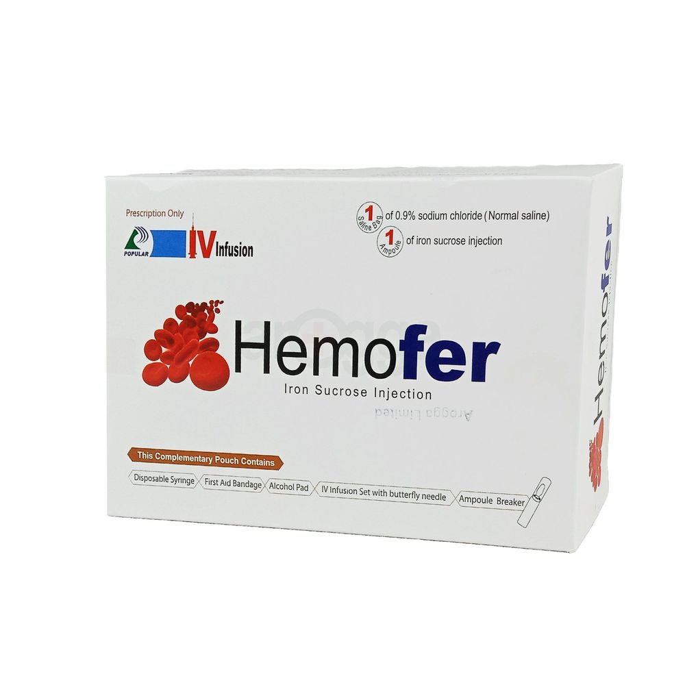 Hemofer 100mg/5ml Injection - Arogga Online Pharmacy