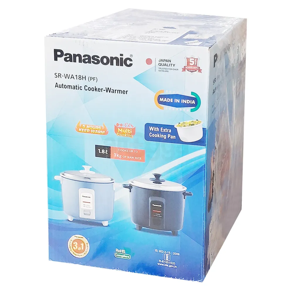 Panasonic SR-WA18H(PF) Automatic Rice Cooker with Food Warmer, 1.8 L ...