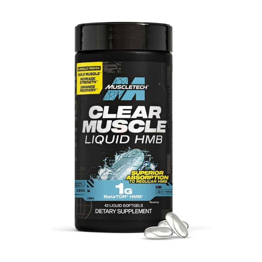 MuscleTech Clear Muscle Liquid HMB - 1 g - 42 Liquid Softgels price in ...