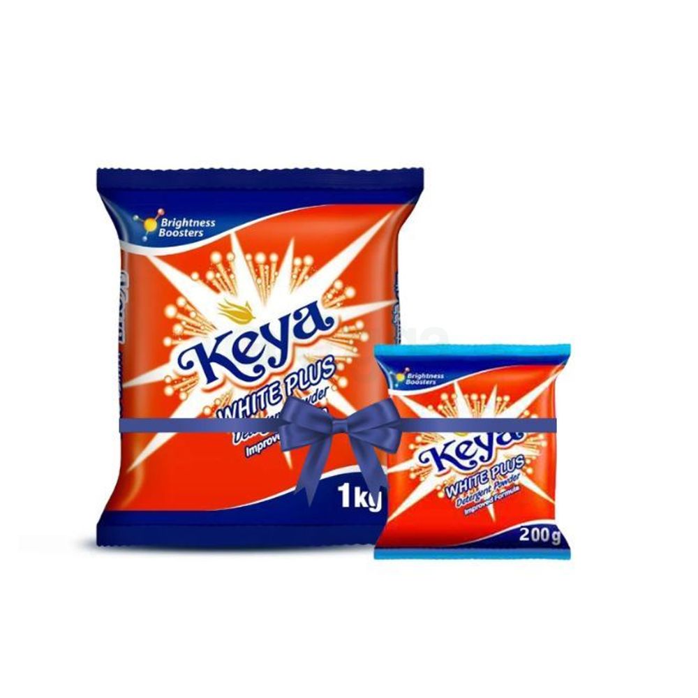Keya White Plus Detergent Powder 1Kg & Get 1 Keya White Plus Detergent ...