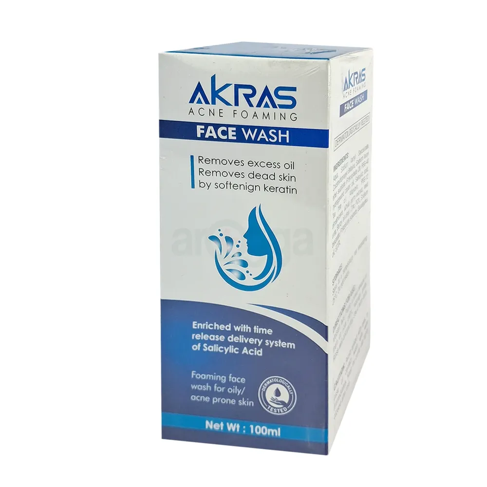 AKRAS Acne Face Wash – Salicylic Acid Foaming Cleanser for Oily & Acne ...