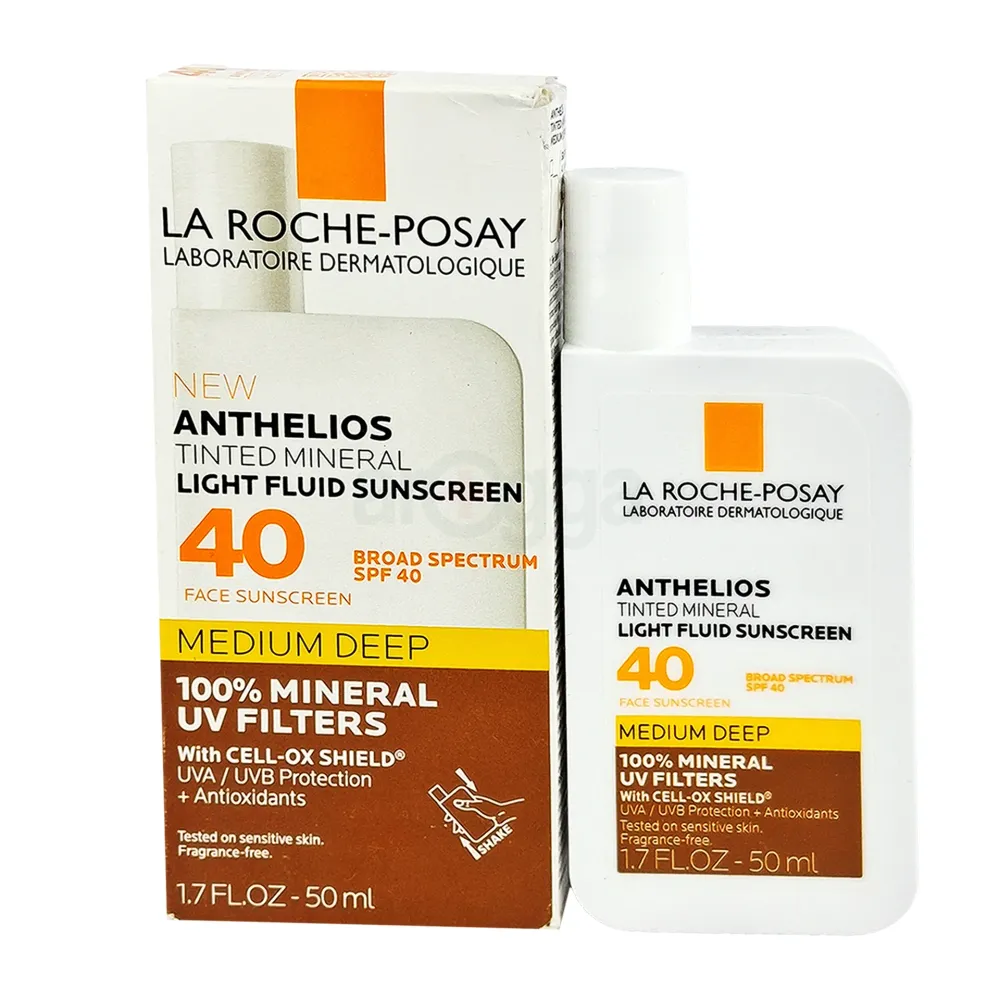 La Roche-Posay Anthelios Tinted Mineral Fluid Sunscreen SPF 40 with ...