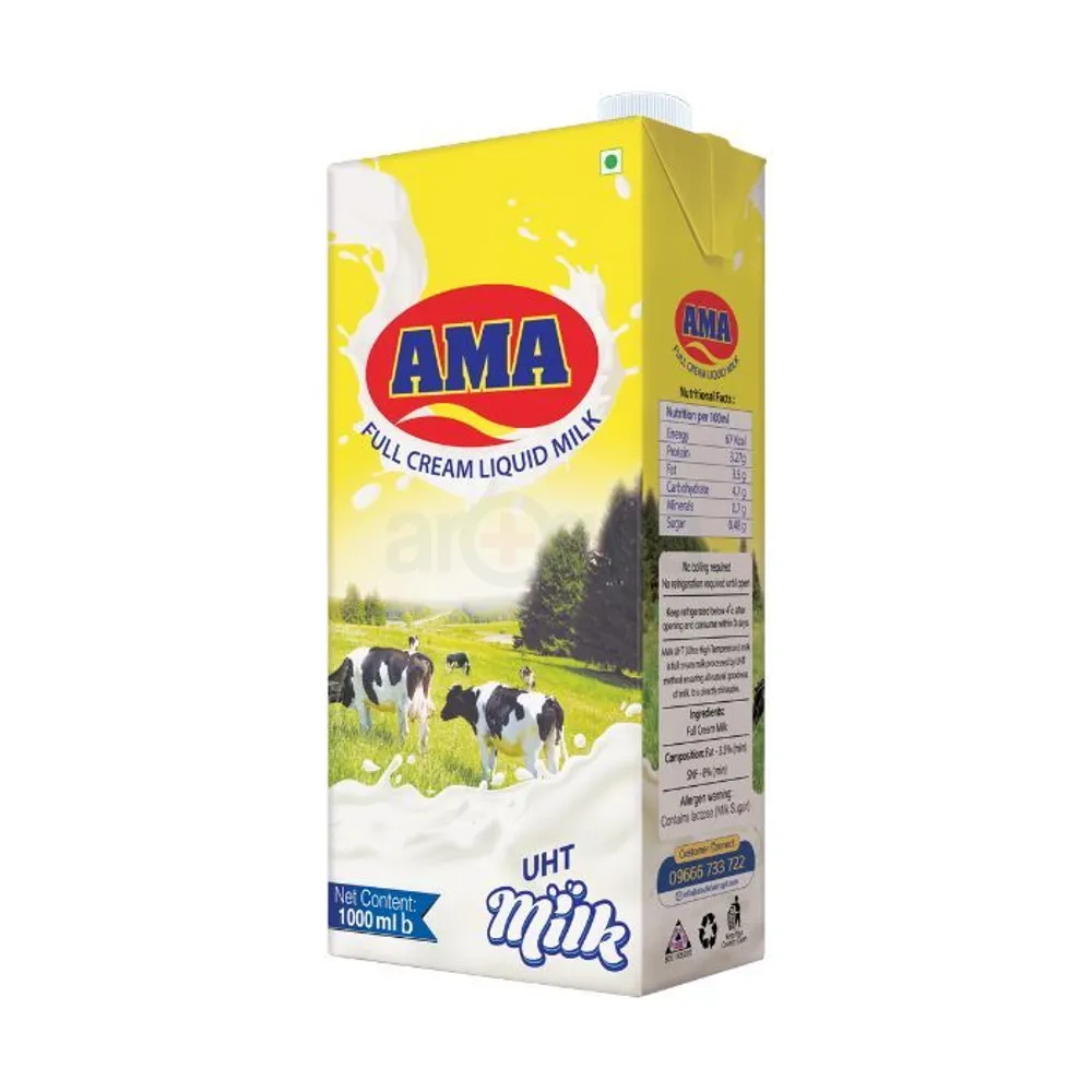 AMA Full Cream Liquid Milk (UHT Milk) 1000ml price in Bangladesh | Arogga