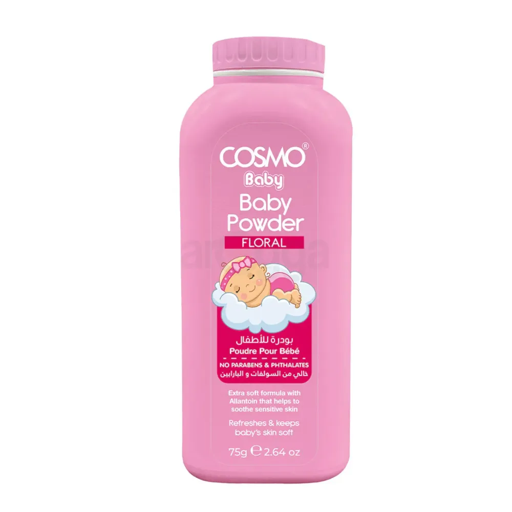 COSMO Baby Talcum Powder Floral Scent – 75g Refreshes & Keeps Skin Soft ...