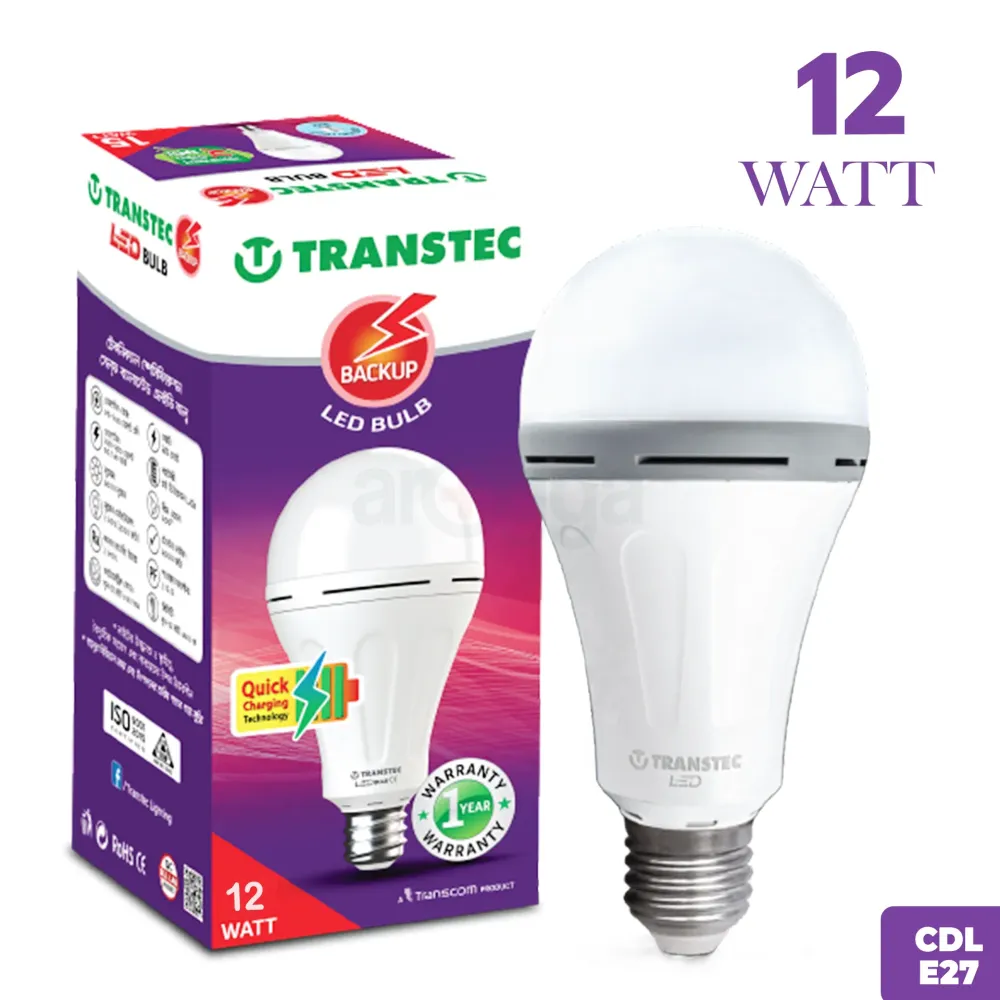 Transtec LED Backup Bulb 12WATT Cool Day Light (CDL-E27) price in ...