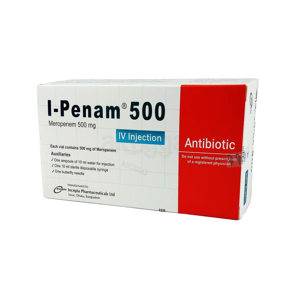 I-Penam 500mg/vial Injection - Arogga Online Pharmacy
