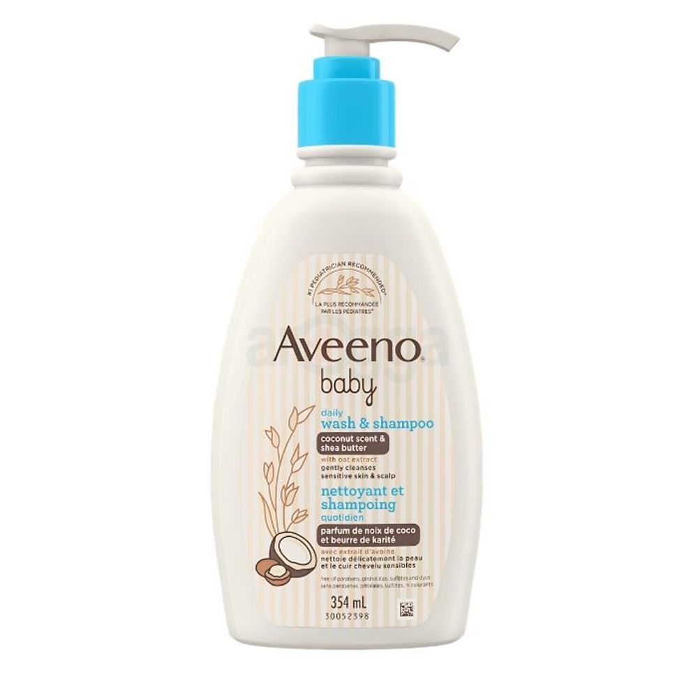 Aveeno Baby Daily Wash & Shampoo Coconut Scent & Shea Butter for ...