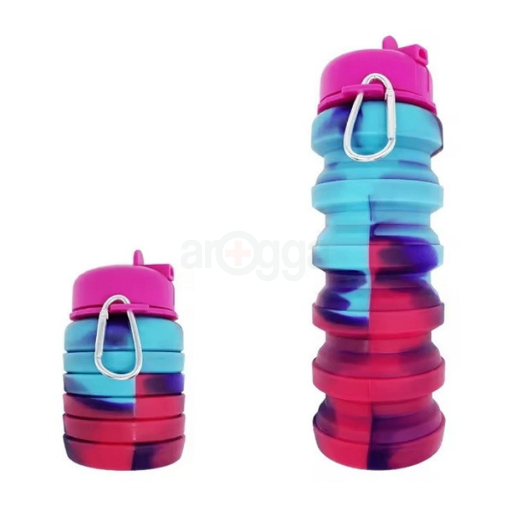 Prox Foldable Leak-Proof Silicone Water Bottle 500ml (WB-3026_Pink ...