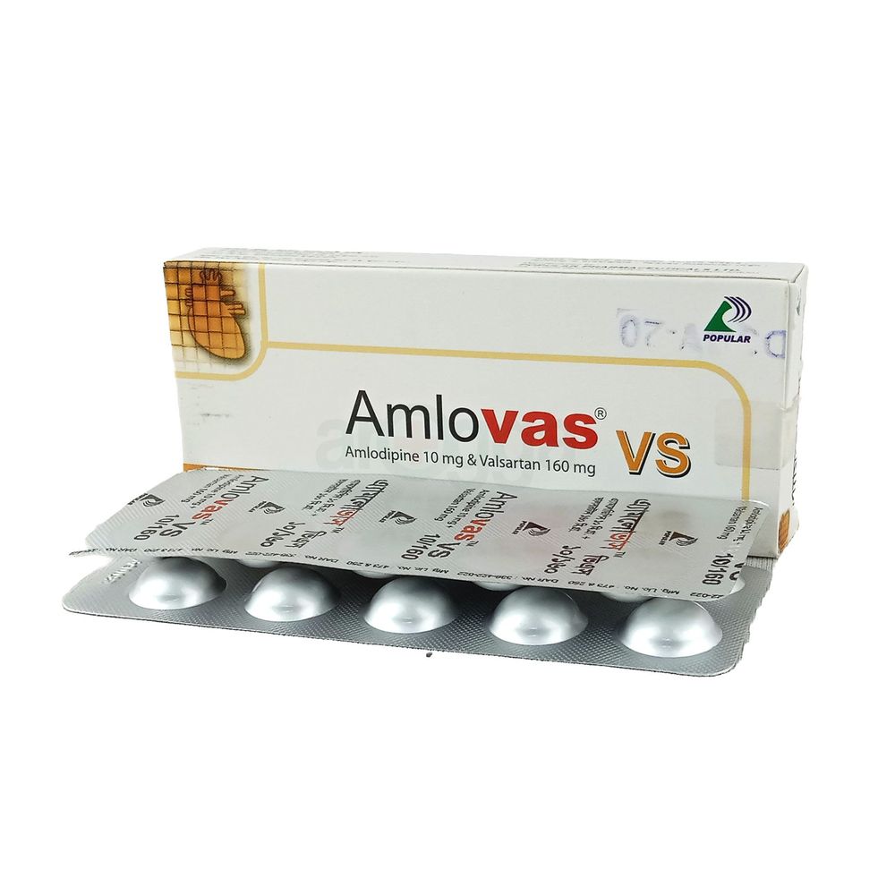 Amlovas VS 10/160 10mg+160mg Tablet - এ্যামলোভাস ভিএস ১০ মি.গ্রা.+১৬০ ...