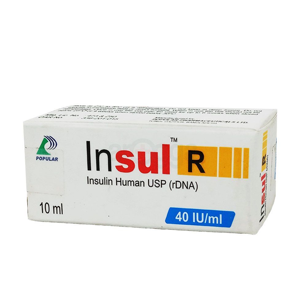Insul R 40IU 40IU/ml Injection - Arogga Online Pharmacy
