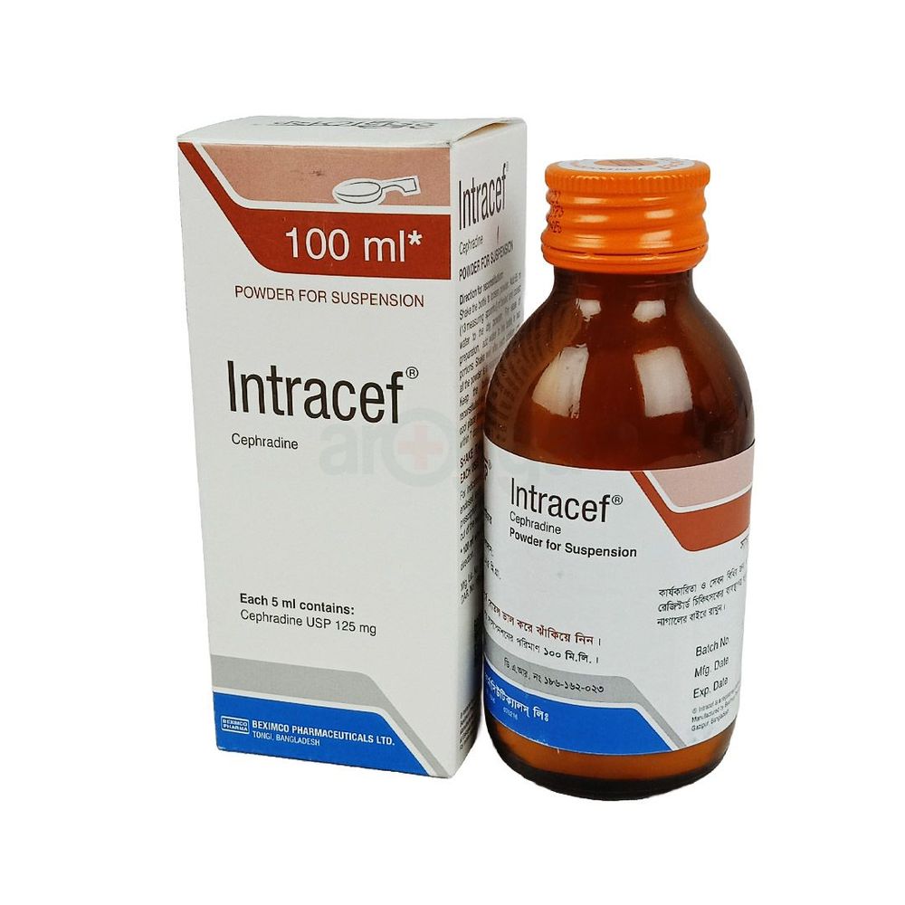 Intracef 125mg/5ml Powder for Suspension - Arogga Online Pharmacy