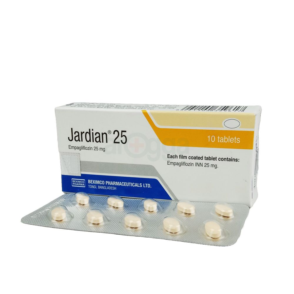 Jardian 25mg Tablet - Arogga Online Pharmacy