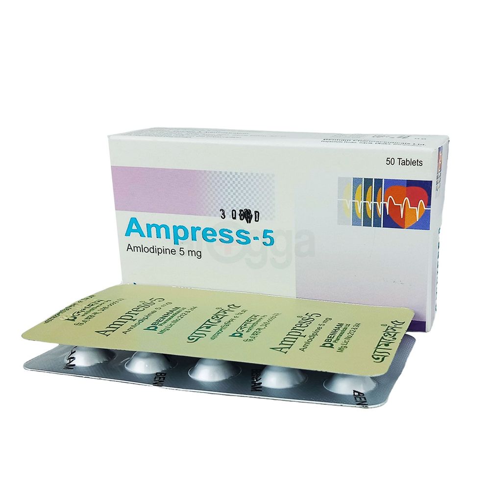 Ampress 5mg Tablet - এমপ্রেস ৫ মি.গ্রা. ট্যাবলেট - Arogga Online Pharmacy