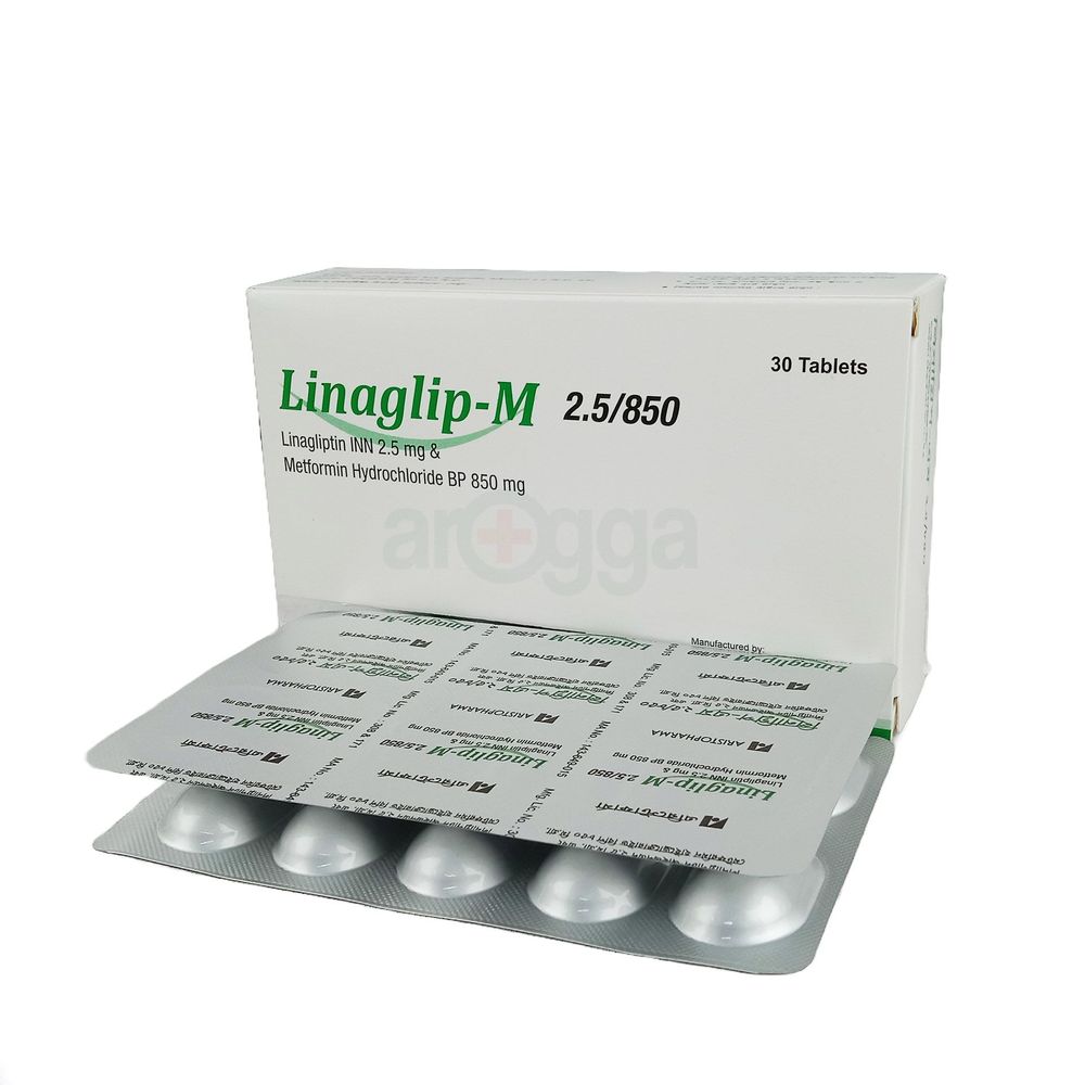 Linaglip M 850 2.5mg+850mg Tablet - Arogga Online Pharmacy