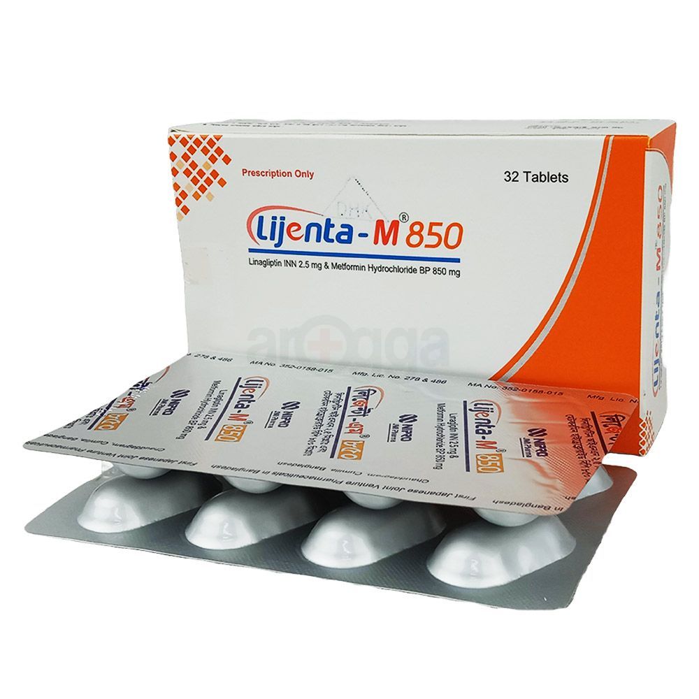 Lijenta-M 850 2.5mg+850mg Tablet - Arogga Online Pharmacy