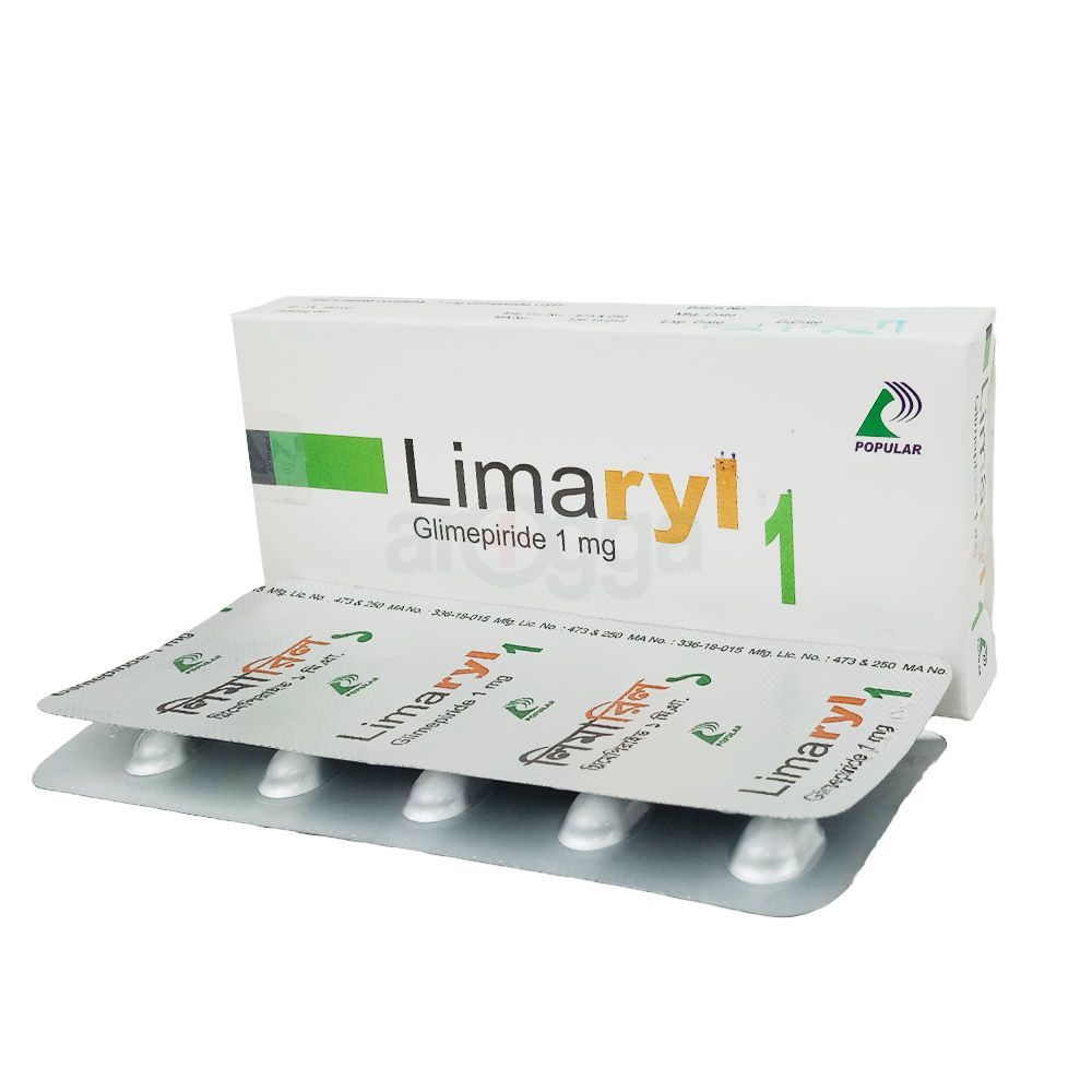 Limaryl 1mg Tablet - Arogga Online Pharmacy