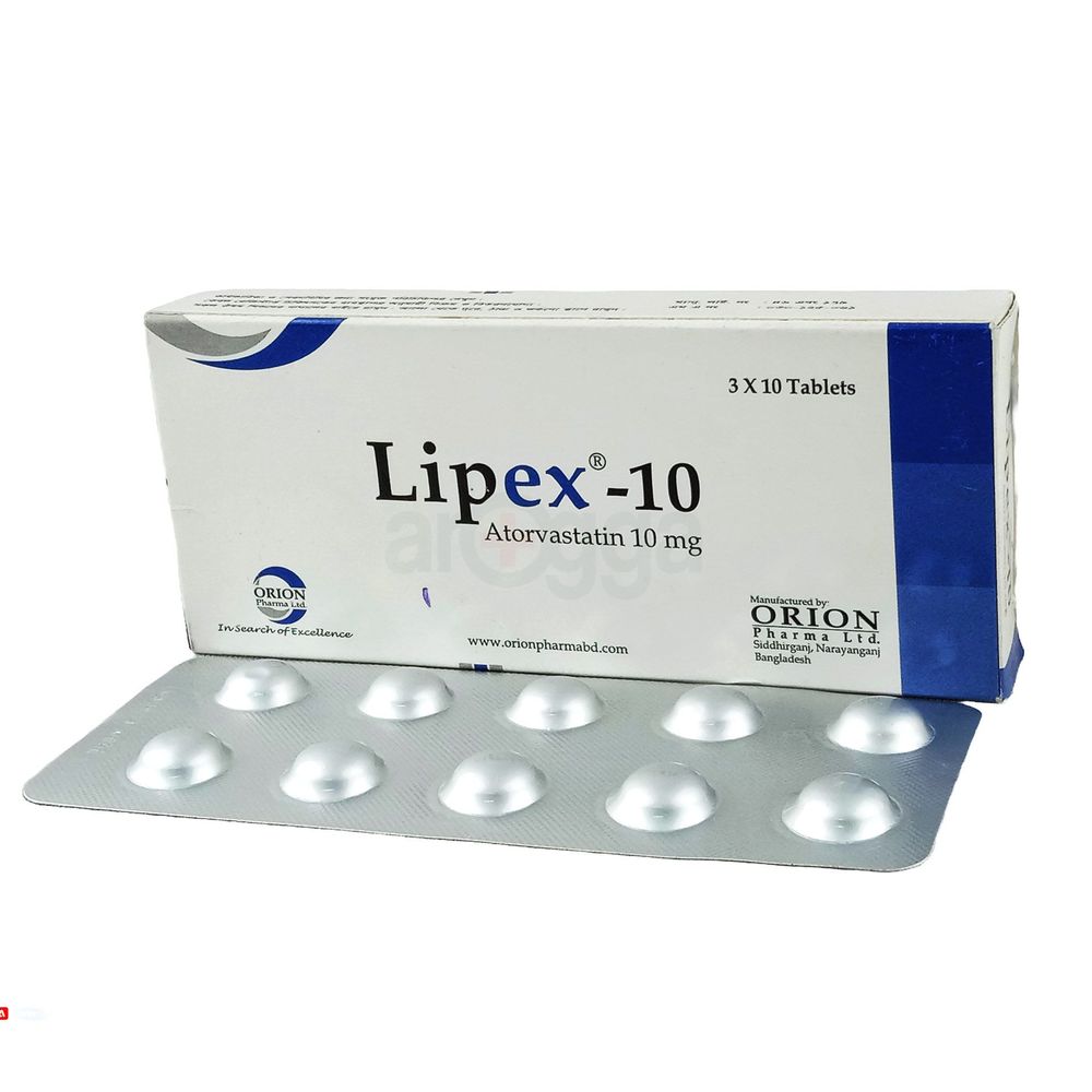 Lipex 10mg Tablet - Arogga Online Pharmacy