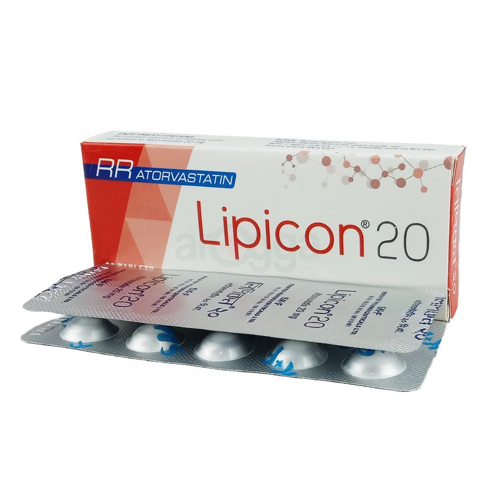 Lipicon 20mg Tablet - Arogga Online Pharmacy