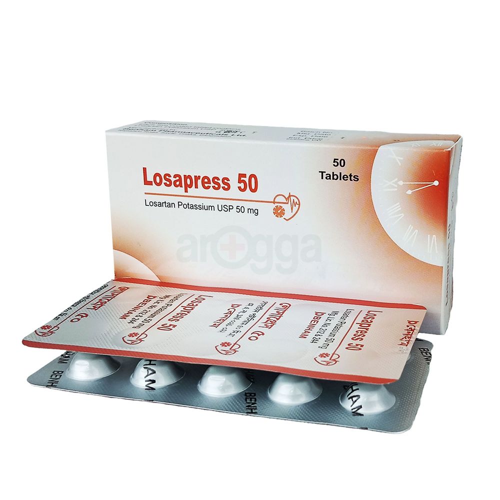 Losapress 50mg Tablet - Arogga Online Pharmacy