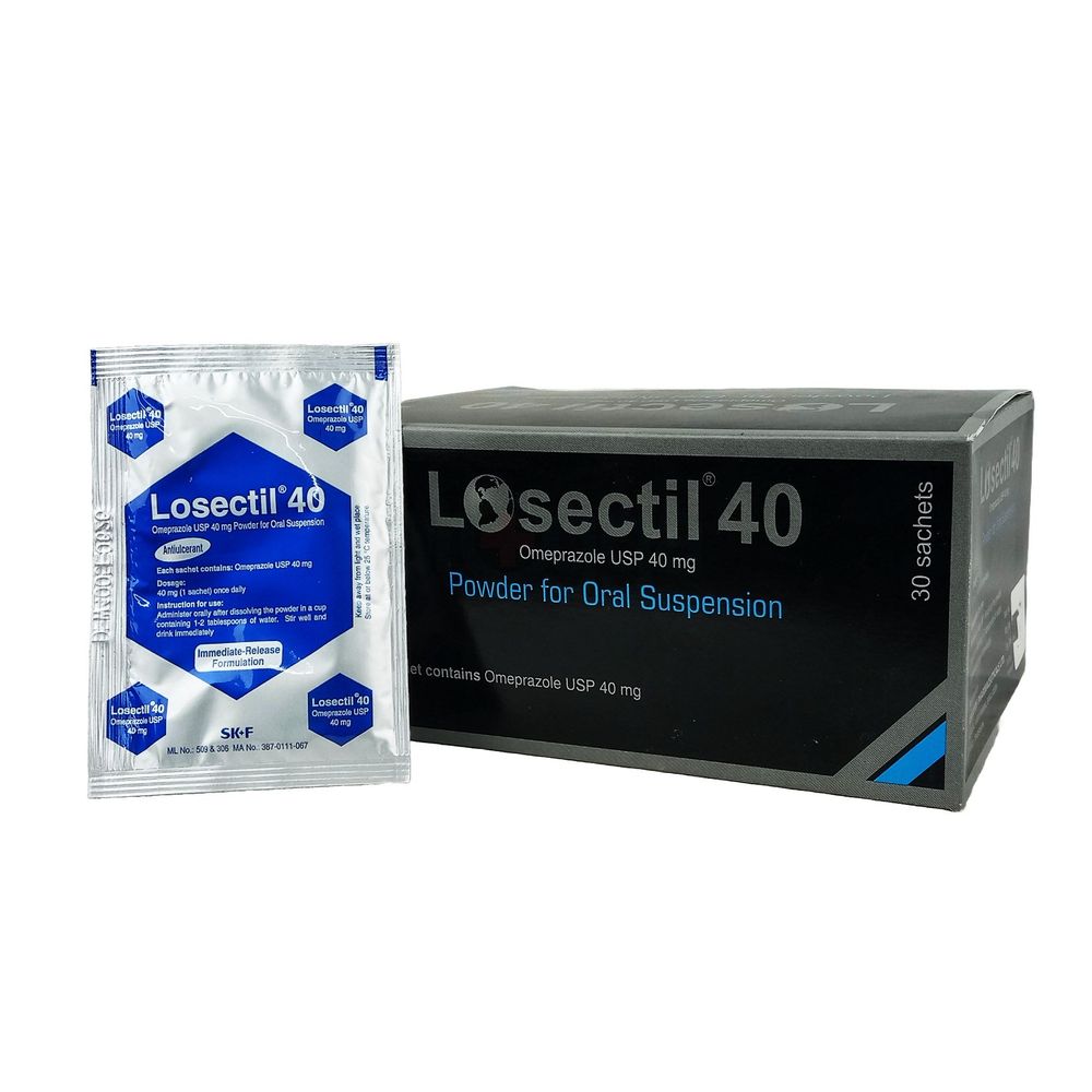 Losectil 40 Powder 40mg Powder - Arogga Online Pharmacy