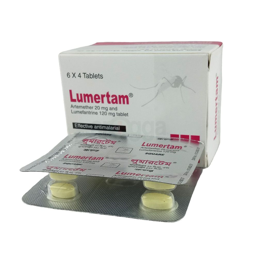 Lumertam 20mg+120mg Tablet - Arogga Online Pharmacy