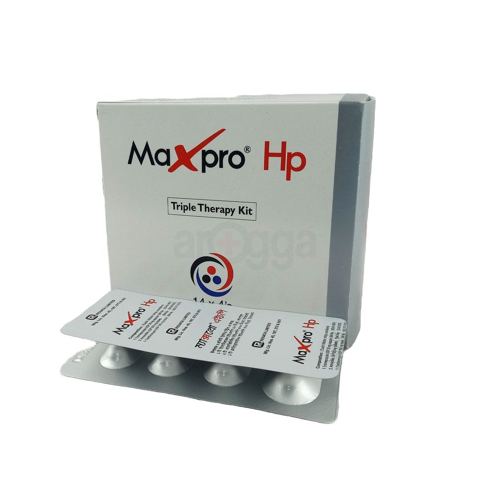 Maxpro HP 20mg+500mg+500mg Capsule - Arogga Online Pharmacy