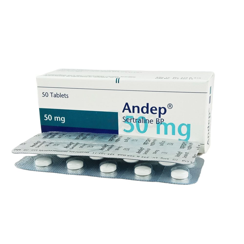 Andep 50mg Tablet - অ্যানডেপ ৫০ মি.গ্রা. ট্যাবলেট - Arogga Online Pharmacy