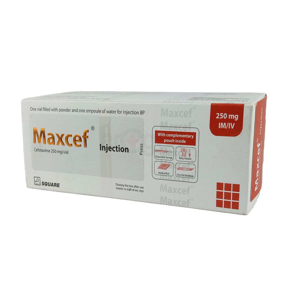 Maxcef IV/IM 250mg/vial Injection - Arogga Online Pharmacy