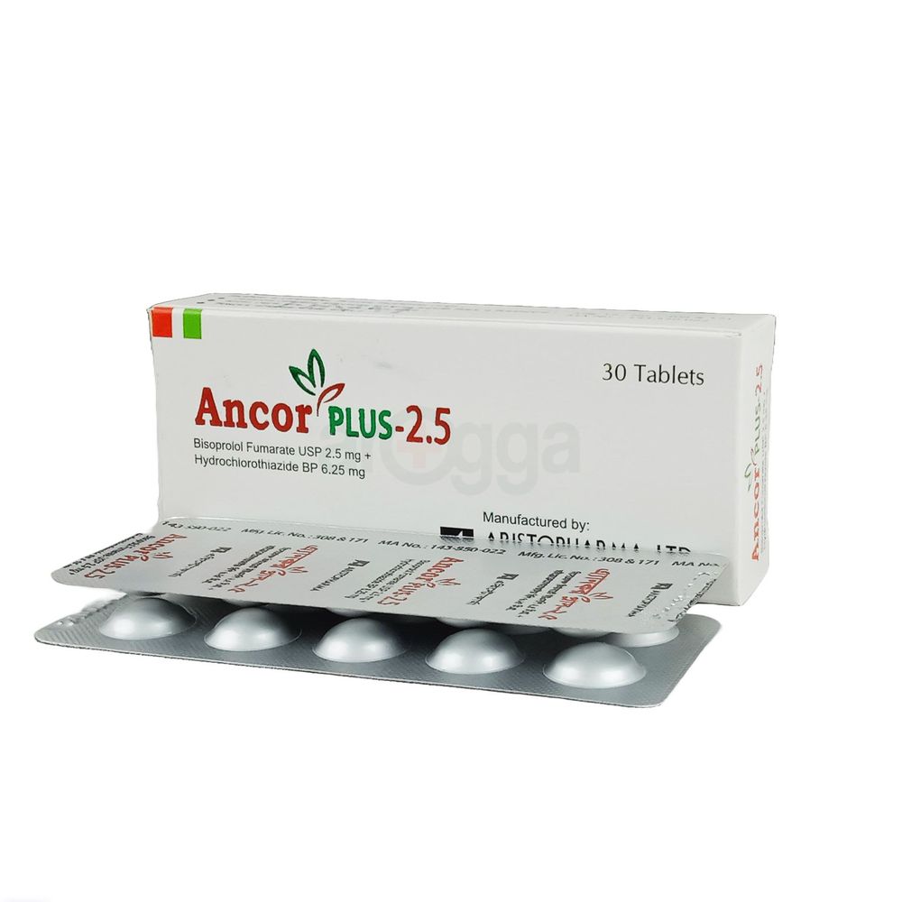 Ancor Plus 2.5 2.5mg+6.25mg Tablet - এ্যানকর প্লাস ২.৫ মি.গ্রা.+৬.২৫ মি ...