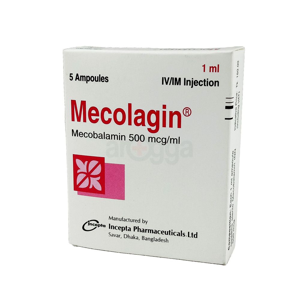 Mecolagin 0.5mg/ml Injection - Arogga Online Pharmacy
