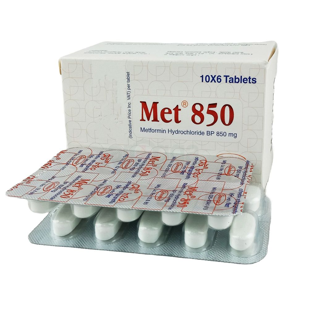 Met 850mg Tablet - Arogga Online Pharmacy