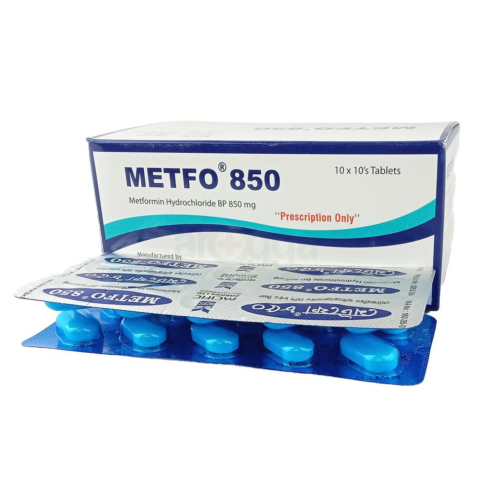 Metfo 850mg Tablet - Arogga Online Pharmacy