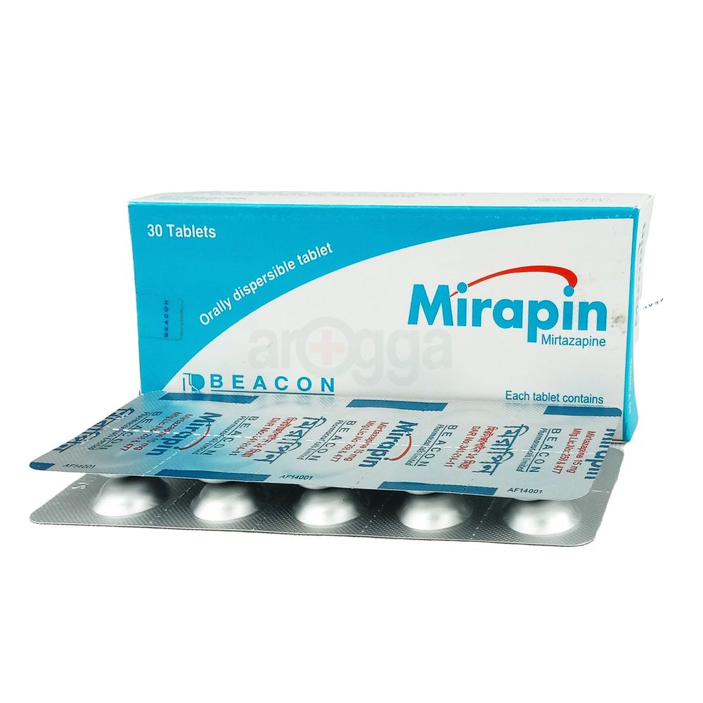 Mirapin 15mg Tablet - Arogga Online Pharmacy