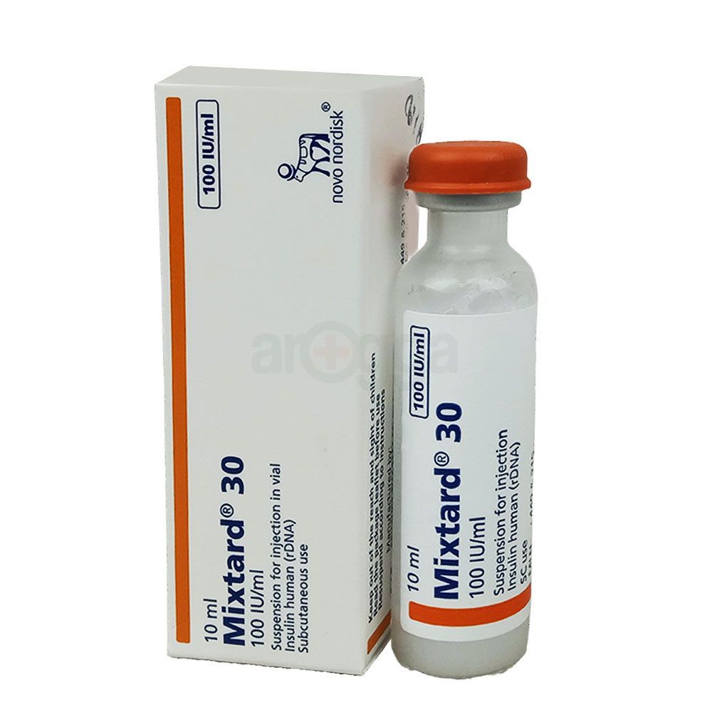 Mixtard 30 Vial 100IU/ml Injection - Arogga Online Pharmacy