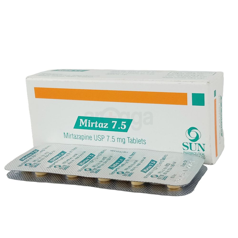 Mirtaz 7.5 7.5mg Tablet - মিরটাজ ৭.৫ মি.গ্রা. ট্যাবলেট - Arogga Online ...