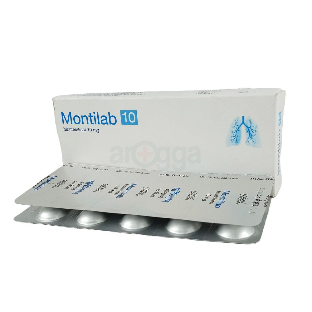 Montilab 10mg Tablet - Arogga Online Pharmacy