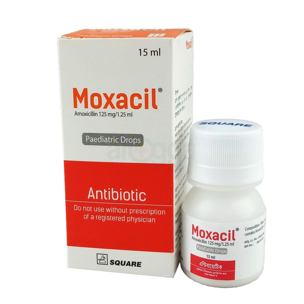 Moxacil Pediatric Drops 125mg/1.25ml Pediatric Drops - Arogga Online ...